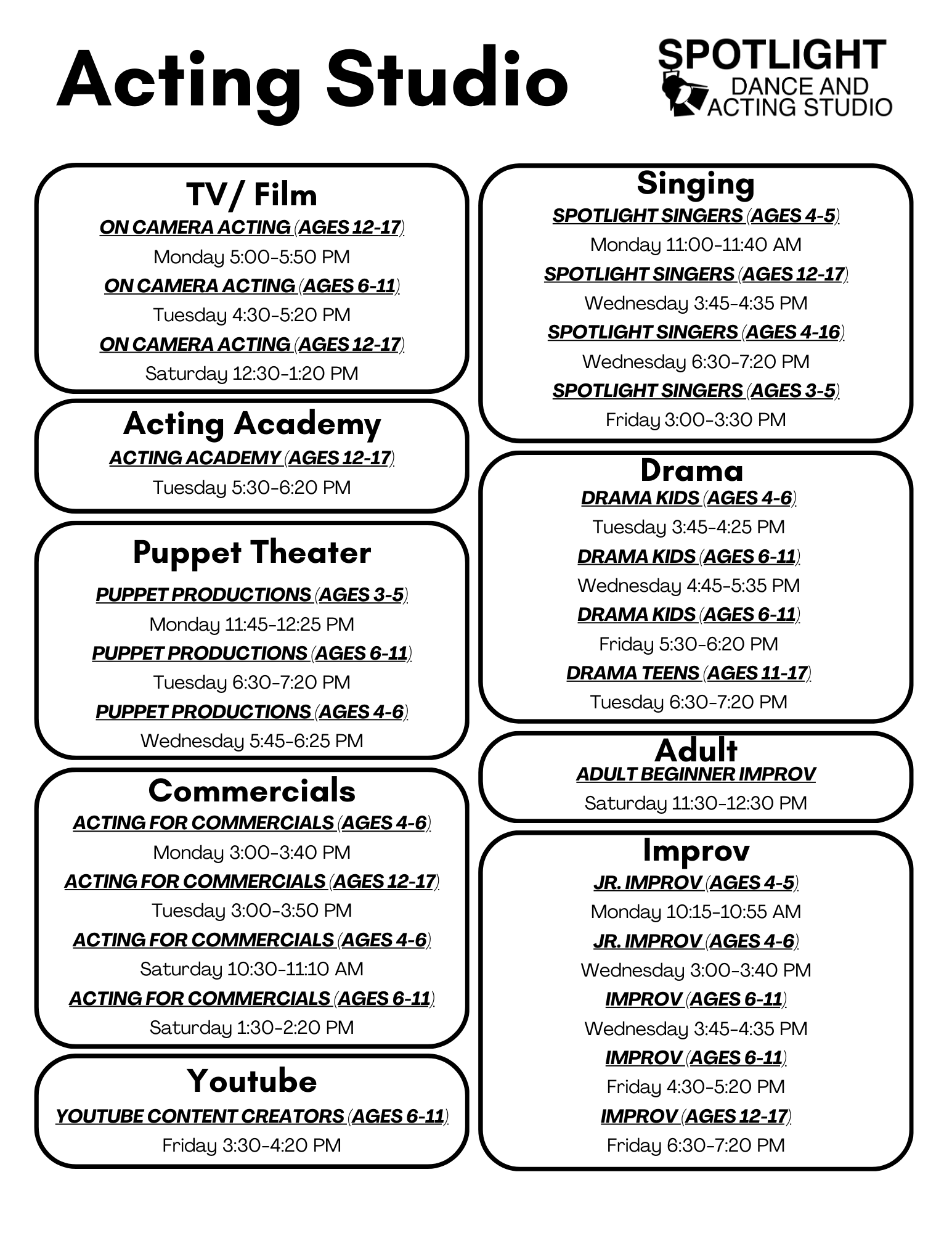 Dance and Acting Classes in Thousand Oaks California