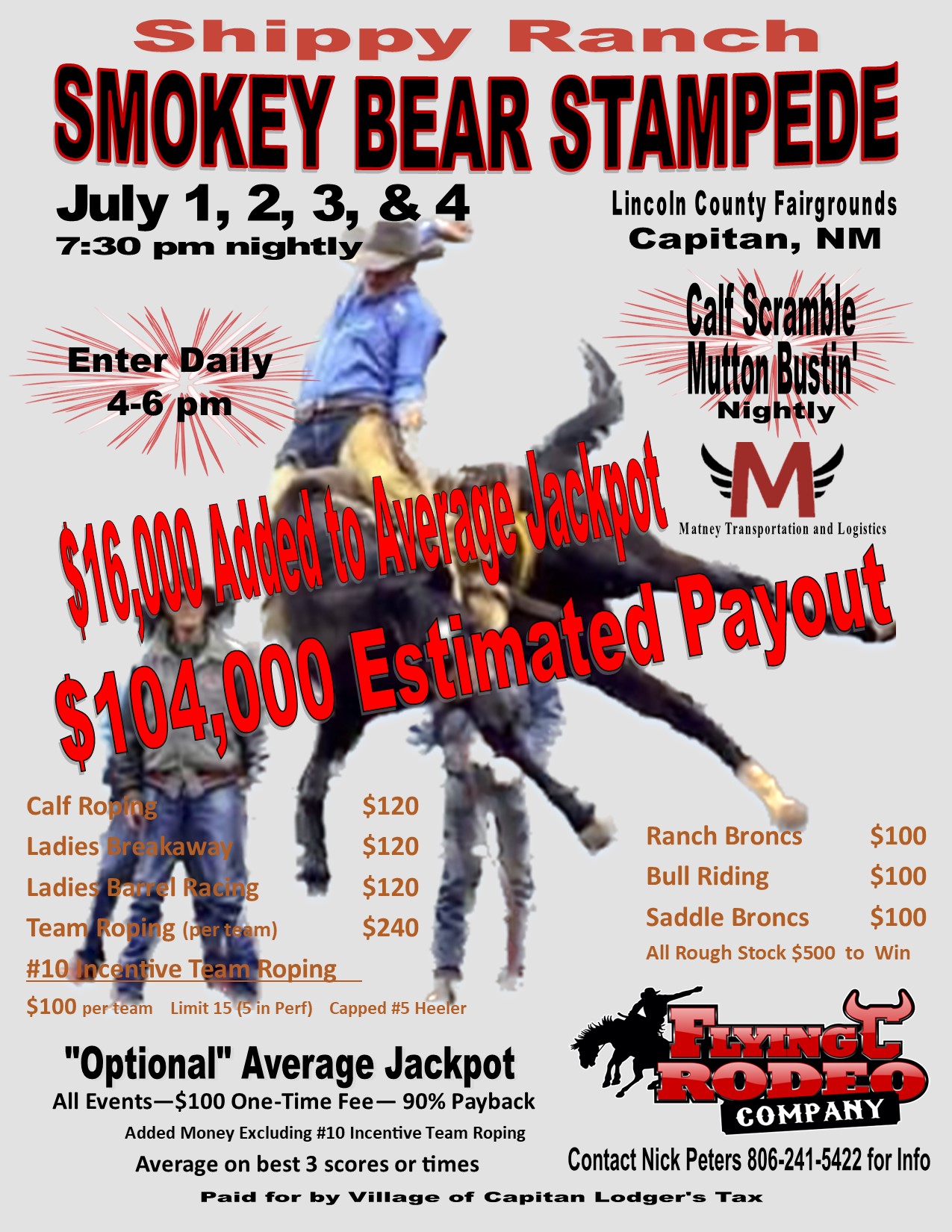 Smokey Bear Stampede - Capitan Rodeo, 4th Fourth of July