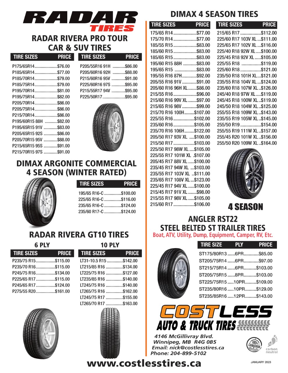 Costless Auto and Truck Tires - Home
