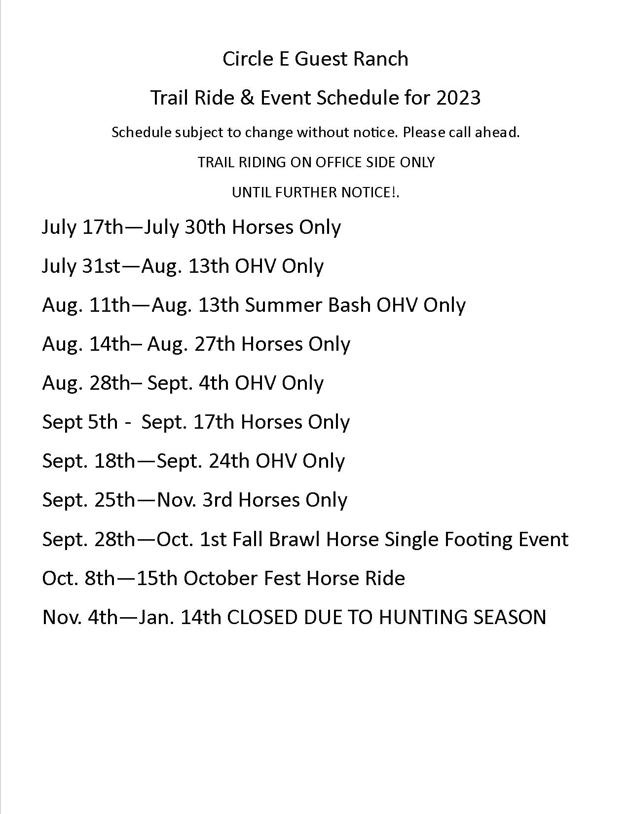 Circle E Guest Ranch, LLC - Riding Trails, Cabin Rentals, RV Sites