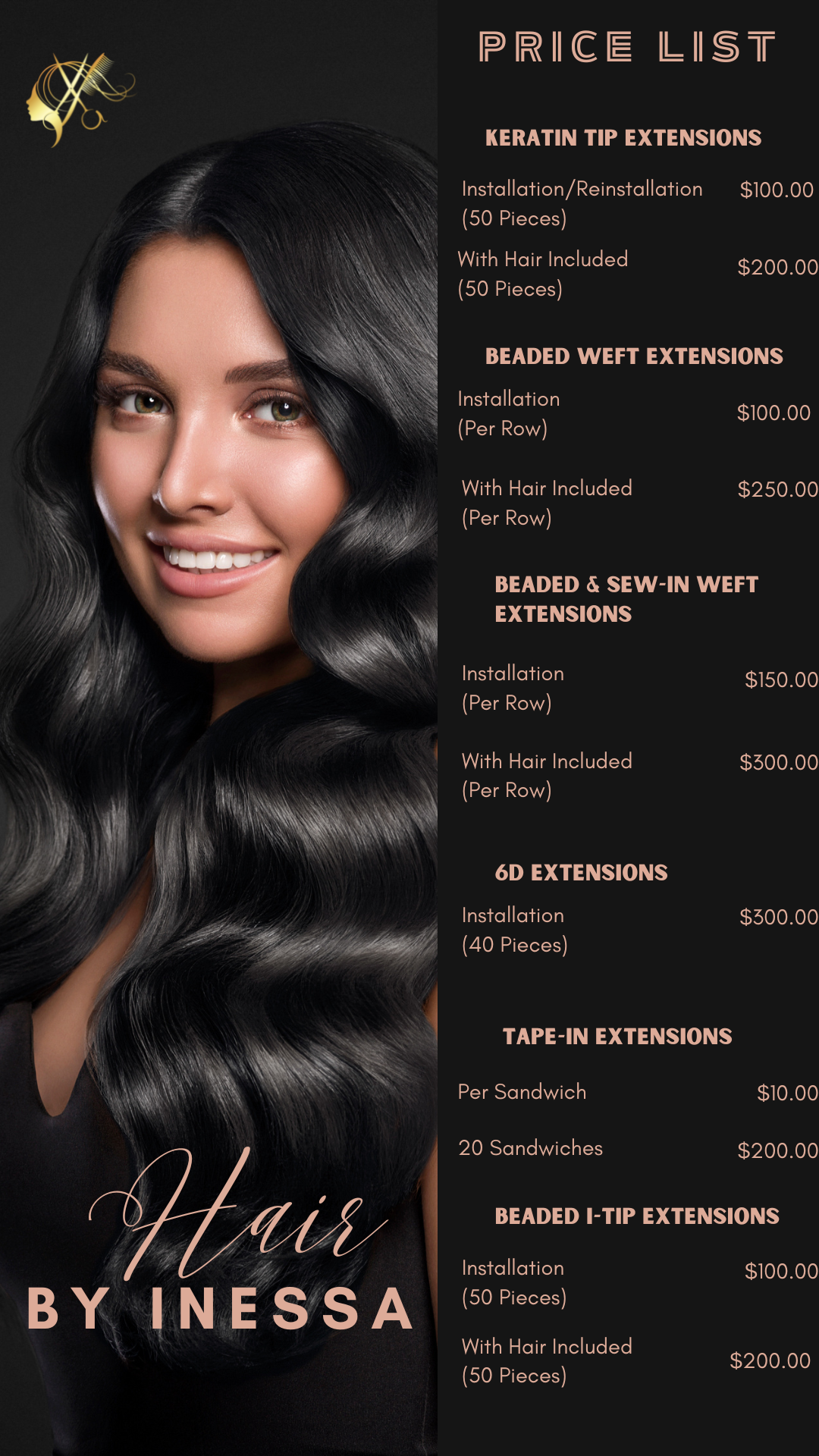 Hair Salon, Hair Extensions - Hair By Inessa - Boca Raton, Florida