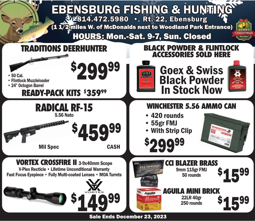Ebensburg Fishing & Hunting - Sales, Ads, Advertising, Sales