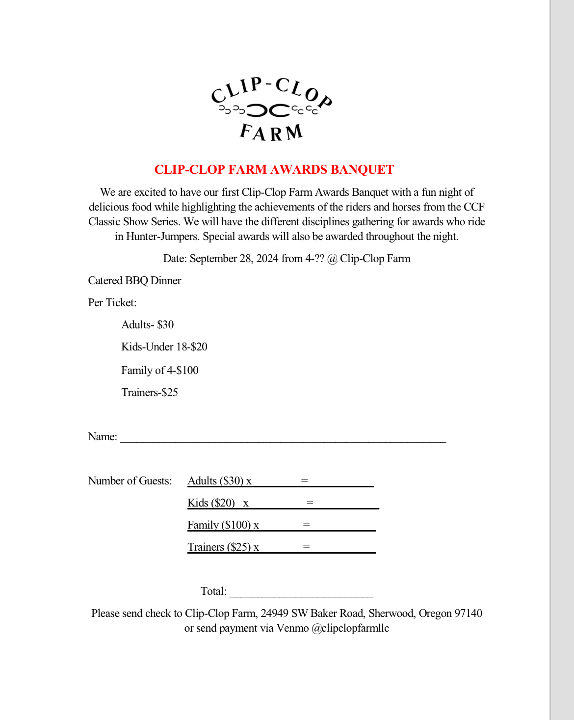 Horse Shows | Clip-Clop Farm