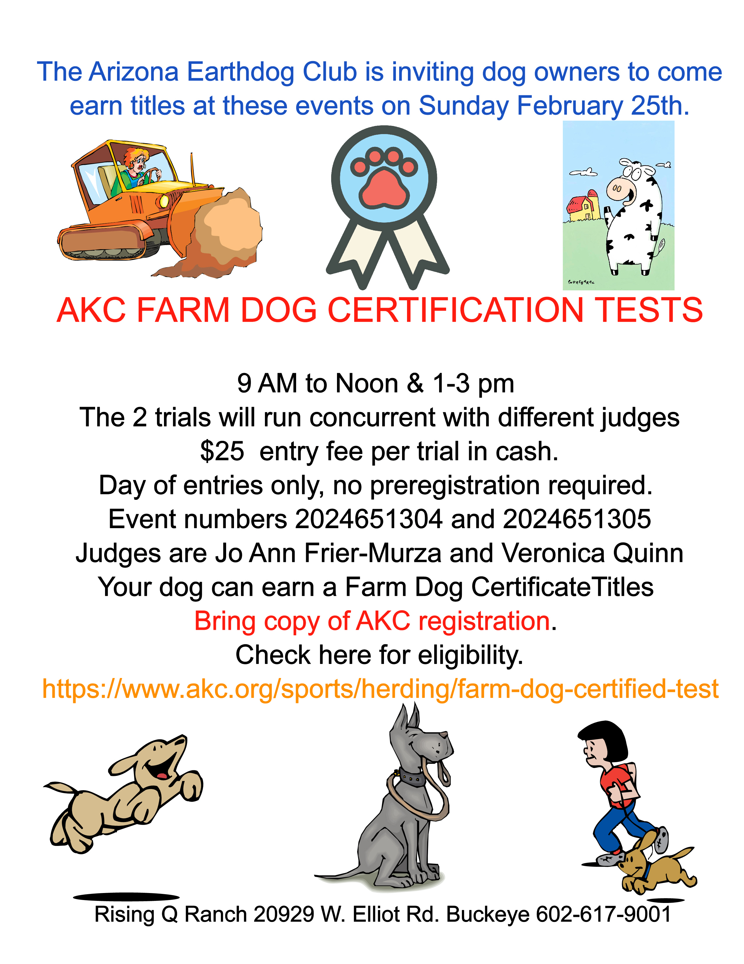 Arizona Earthdog Club - Dog Sporting Club, Earthdog Events