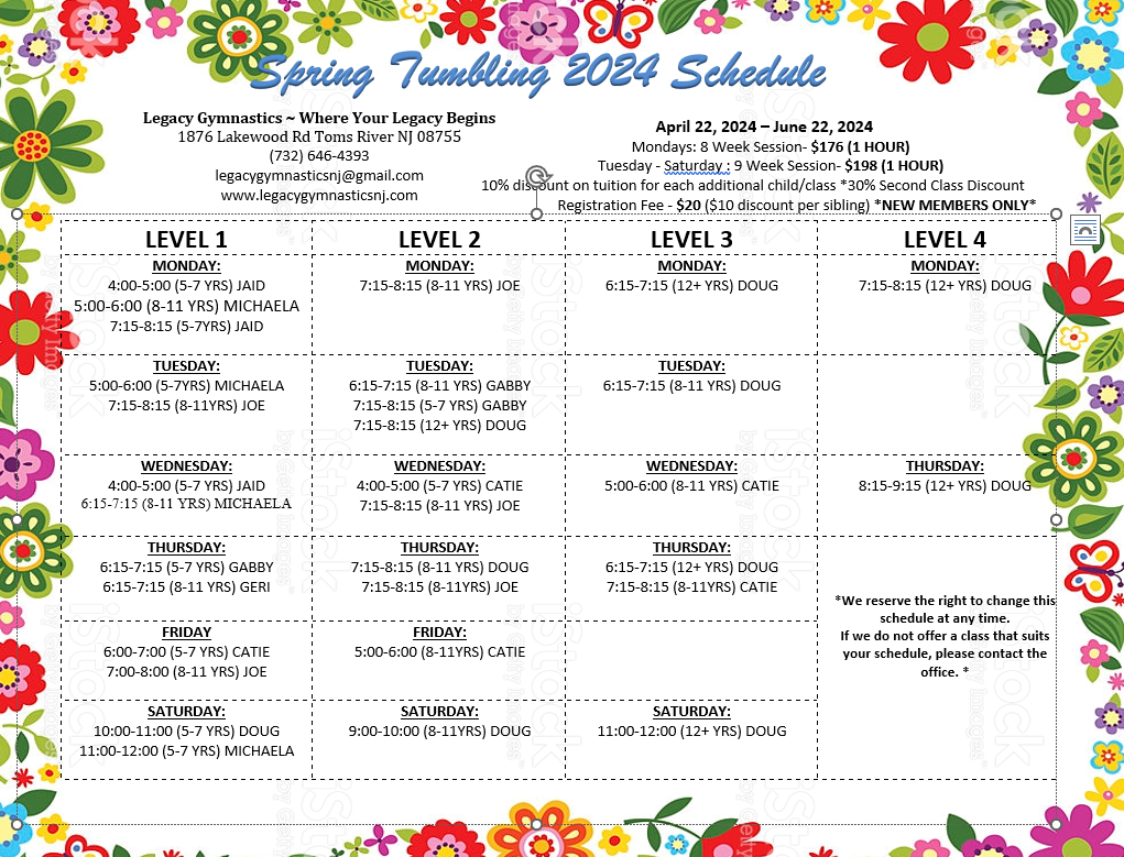 Legacy Gymnastics - Tumbling - Toms River, New Jersey