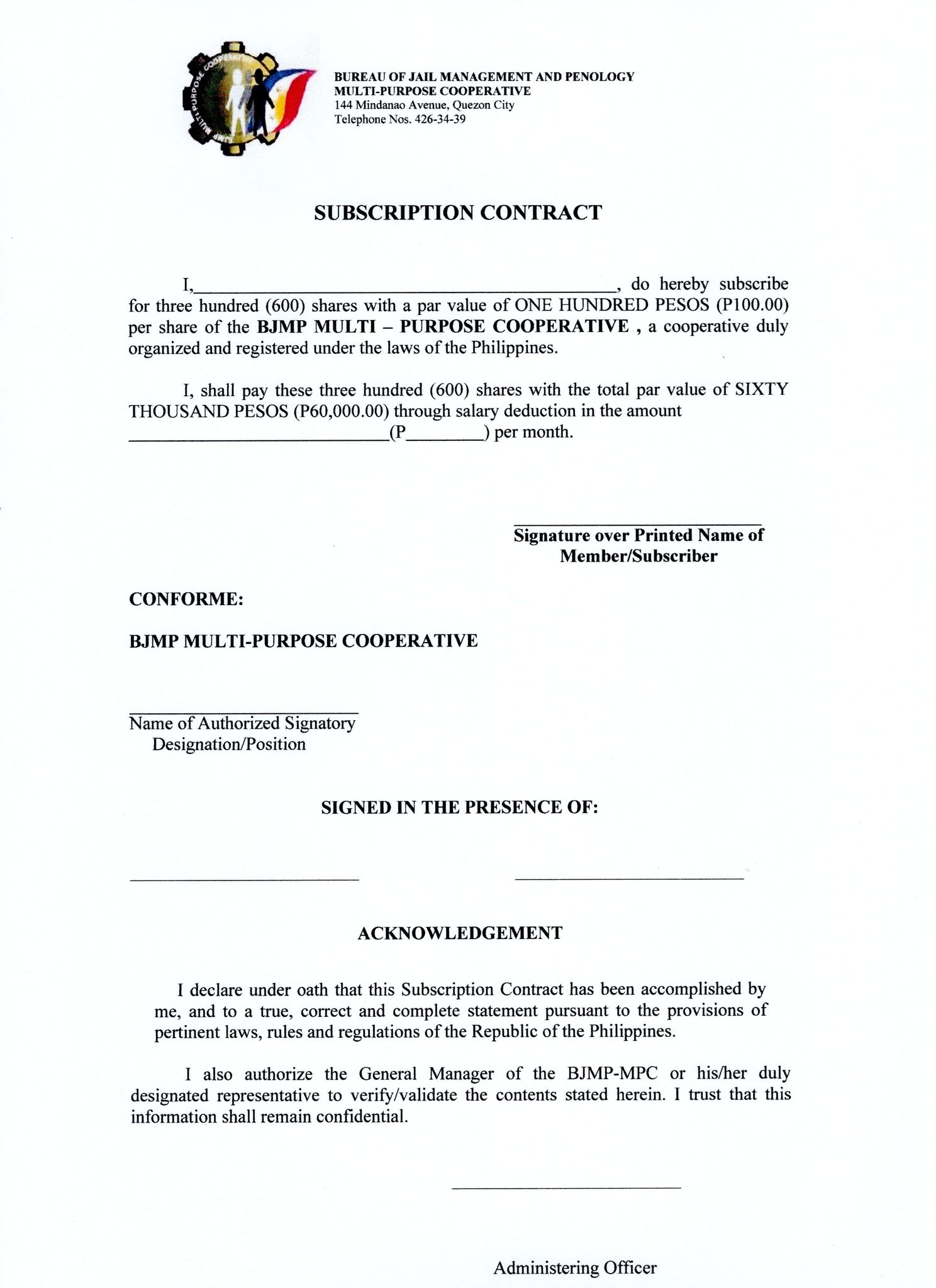 DOWNLOADABLE FORM | BJMP MPC