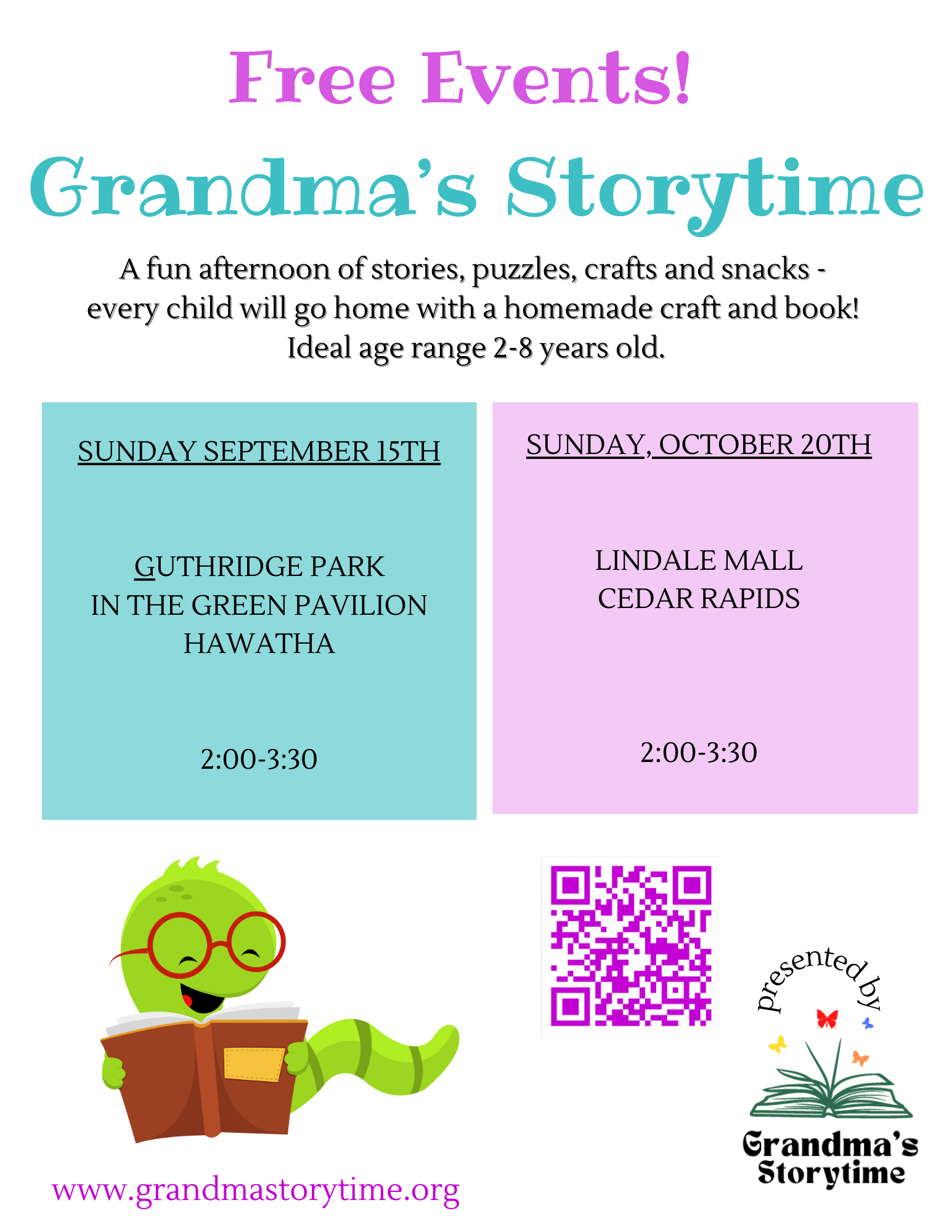 Reading, Storytime - Grandma's Storytime - Cedar Rapids, Iowa