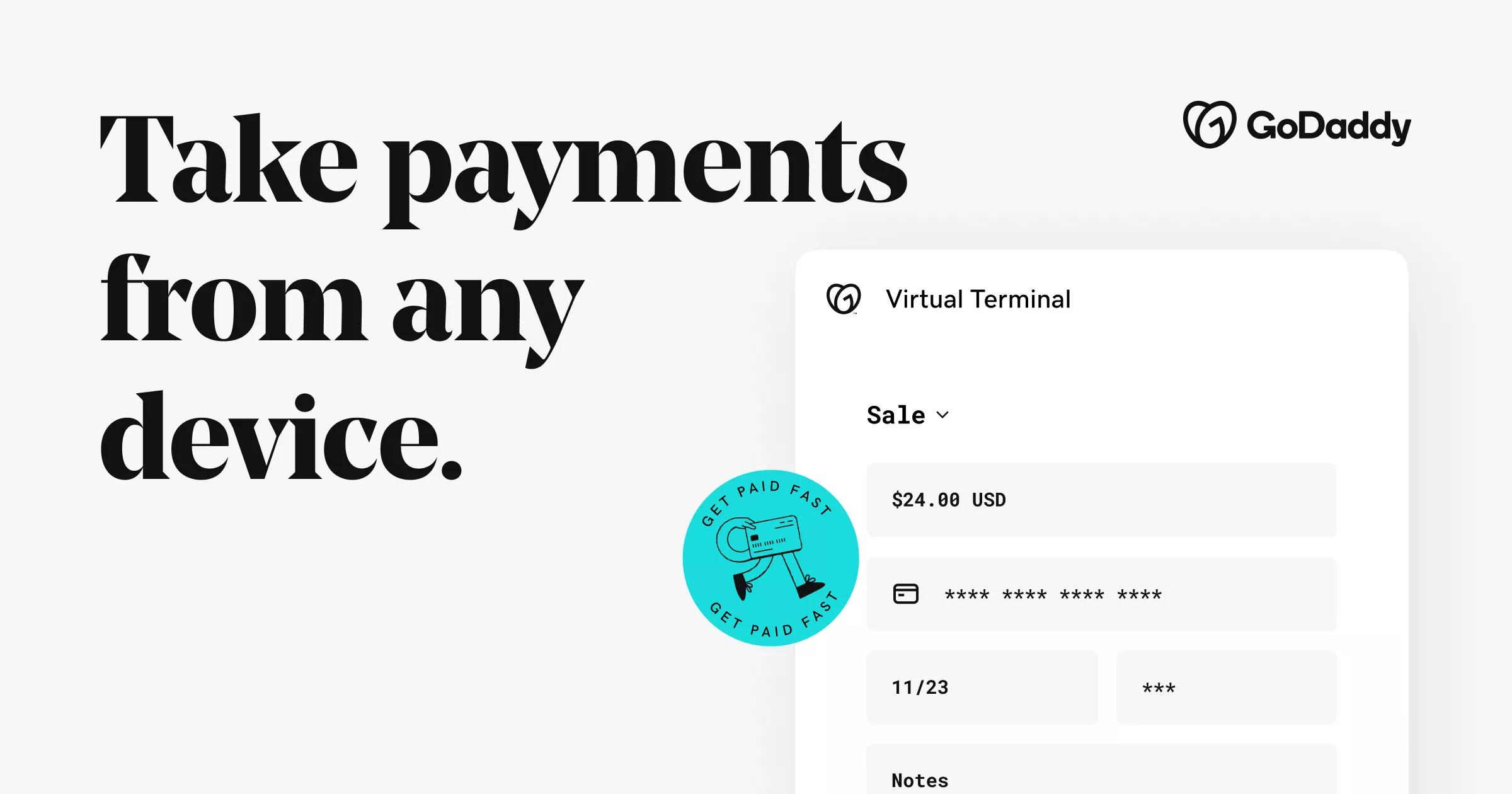 Virtual Terminal | Take Payments From Any Device - GoDaddy