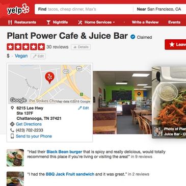 PLANT POWER CAFE & JUICE BAR - Vegan, Vegetarian Gluten Free