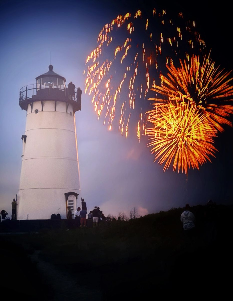 Edgartown Lighthouse "Lighthouse Firework 7" Fine Art Print