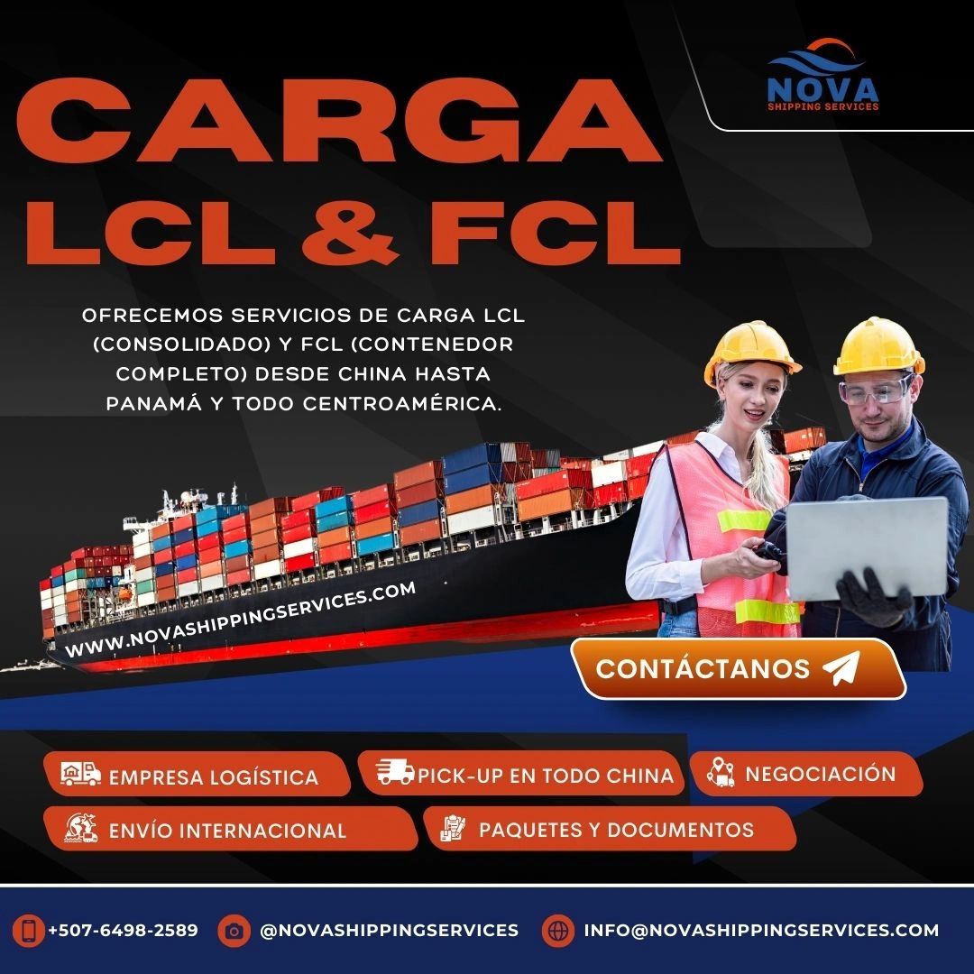 ENVIOS DE CHINA A PANAMA Y TODO CENTROAMÉRICA CARGA LCL & FCL