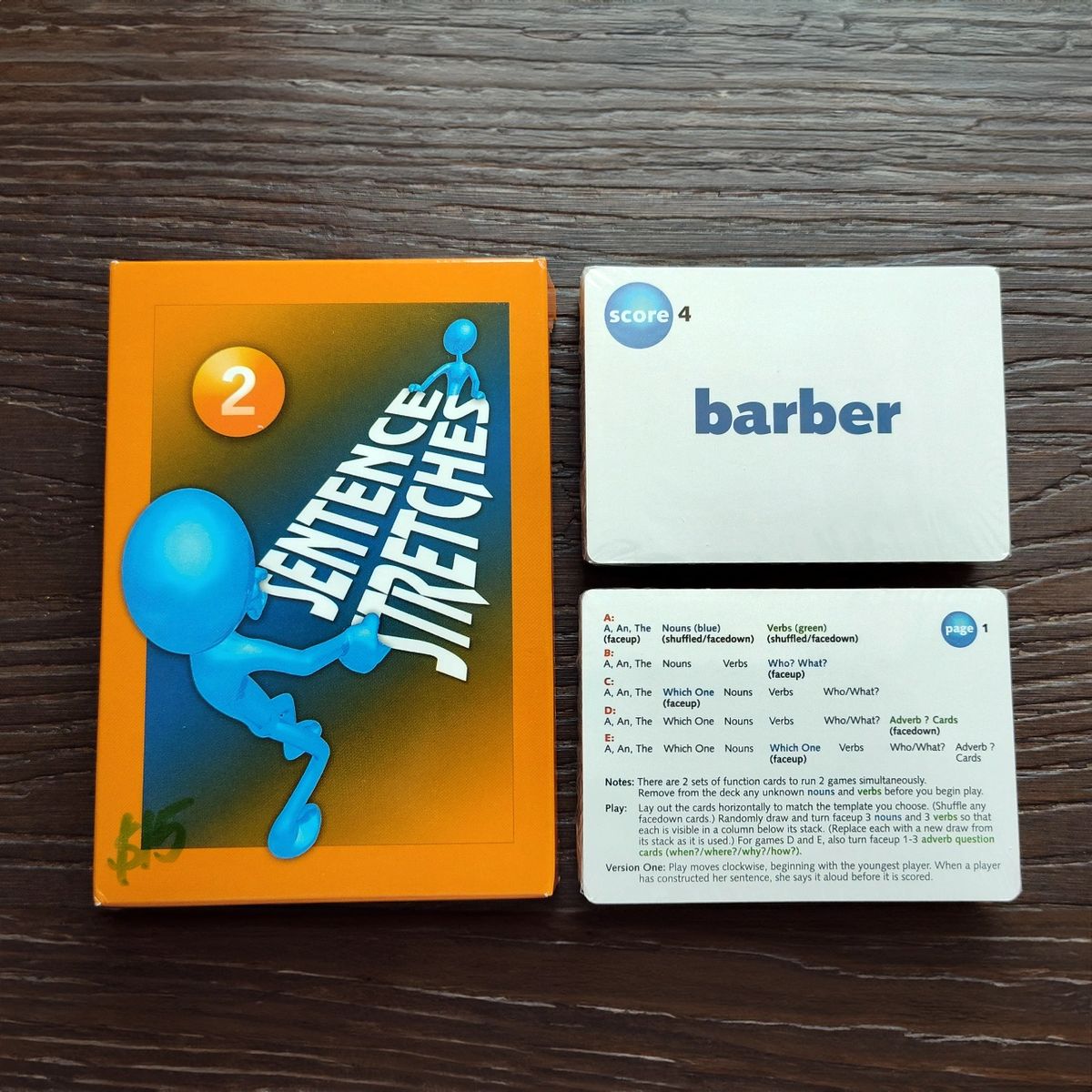 Sentence Stretches 2 (intermediate sentence expansion) Card deck