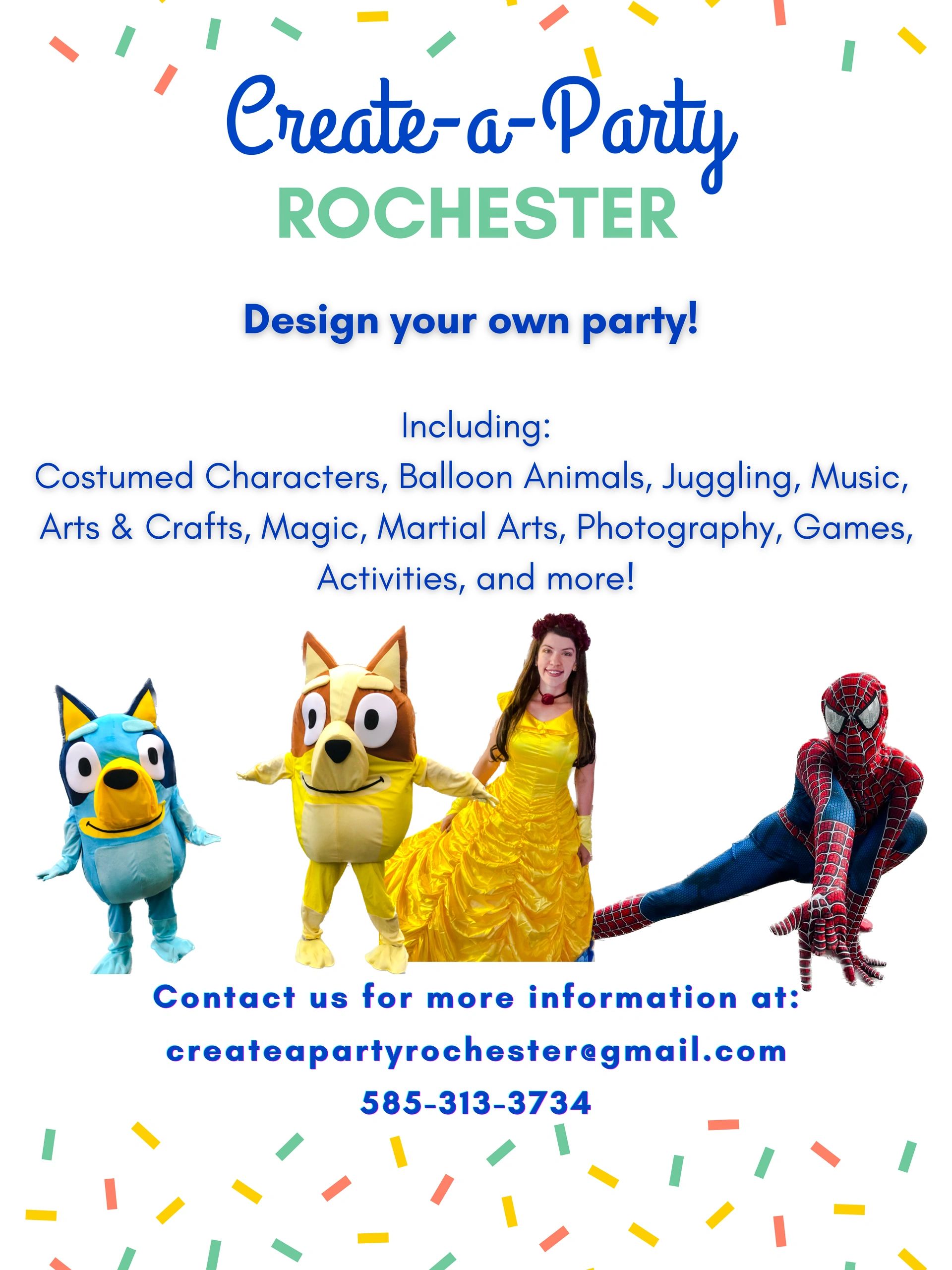 Costumed Characters & Balloon Animals for Child Birthday Parties