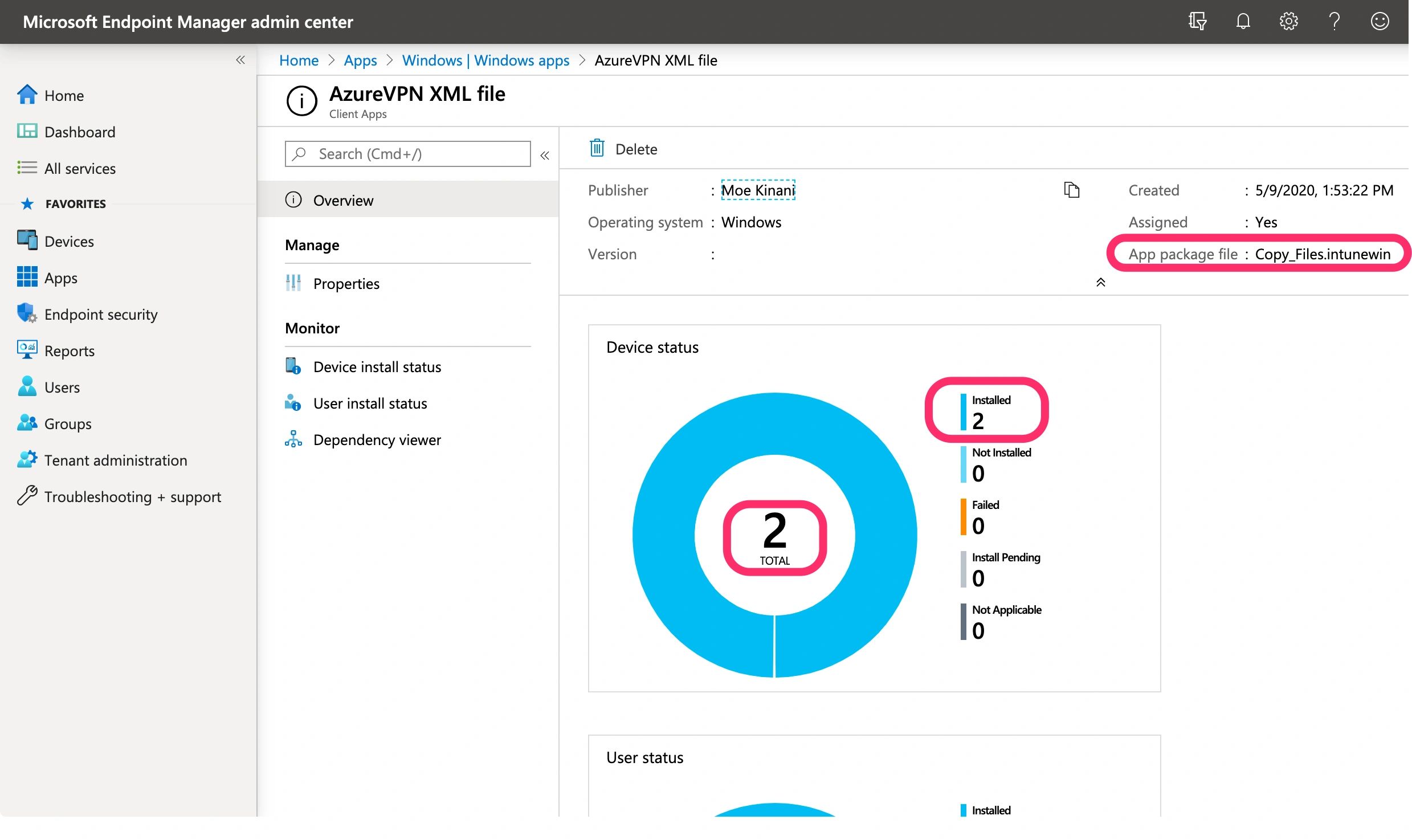 Copy files to Hybrid/ Azure AD Devices using Intune