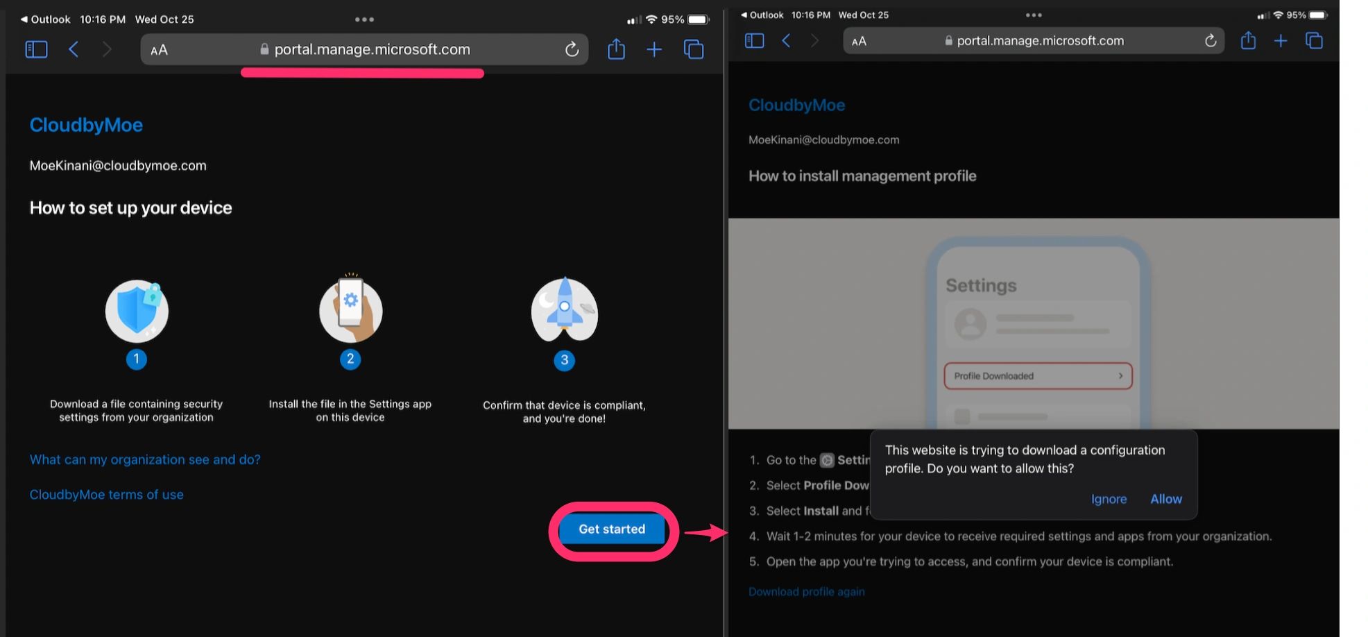 Web Based IOS Device Enrollment (BYOD)