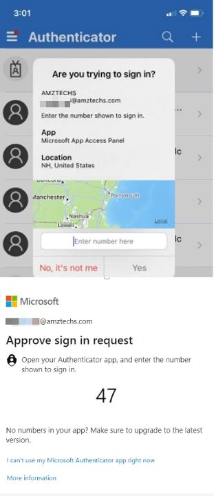 Number Match and Changing the Default MFA Method