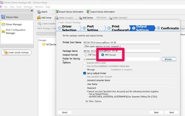 Install Ricoh Driver with Intune using Driver Packager