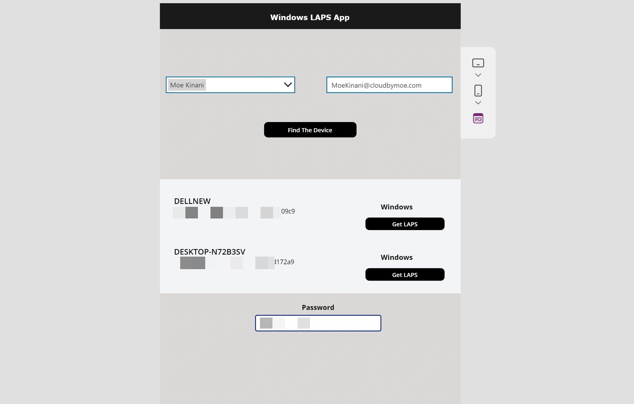 Windows LAPS - Power App