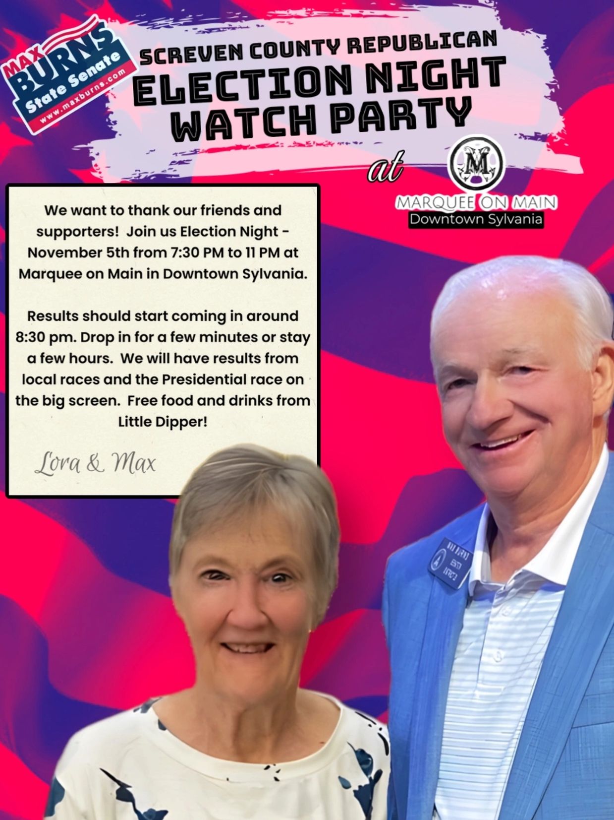 Election Night 2024 | Max Burns for State Senate