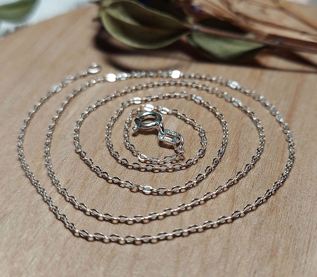 Beautiful High Quality Italian 925 Sterling Silver Flat Cable Chains ♥️ ...