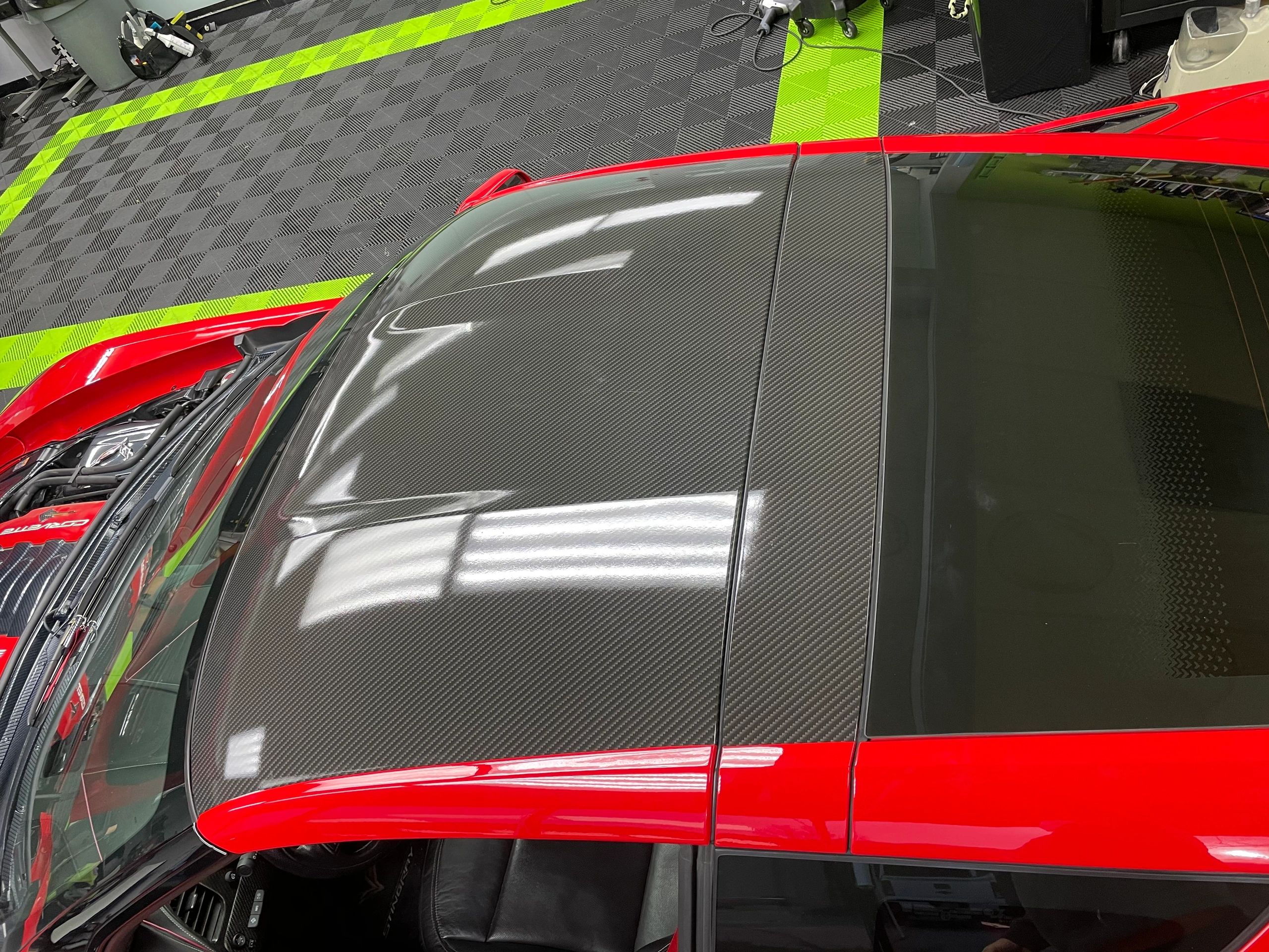 A new Carbon Fiber wrap for my targa top and halo!