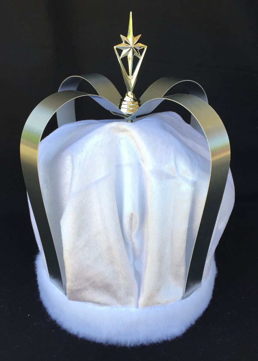 King Crown Plush Velvet White