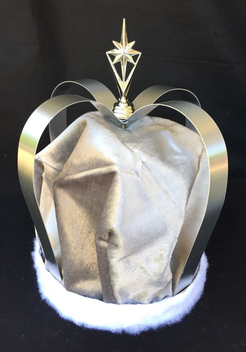 King Crown Plush Velvet Silver