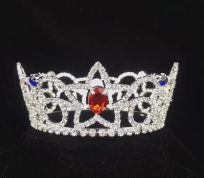 Star Spangled SMALL red and blue Round crown
