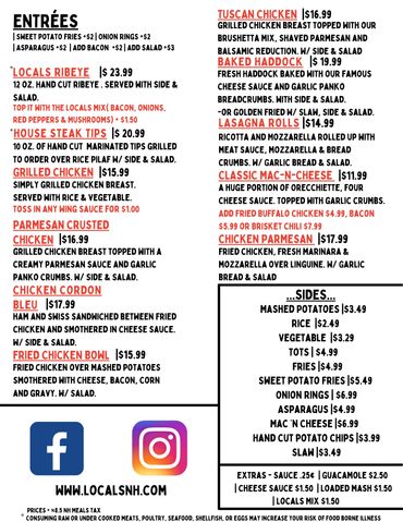 Locals Restaurant & Pub - Menu, Gallery