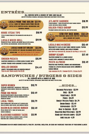 Locals Restaurant & Pub | Locals Restaurant & Pub