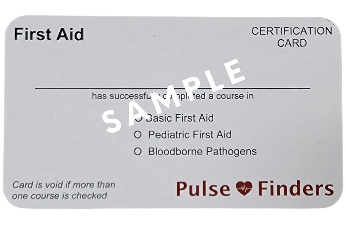 First Aid Replacement Card