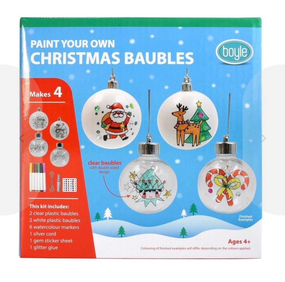 Paint Your Own Christmas Baubles Kit