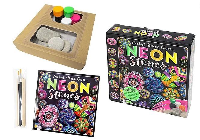DIY PAINT YOUR OWN NEON STONE PAINTING KIT