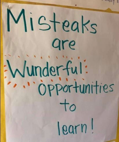Mistakes as opportunities for reflection and building skills