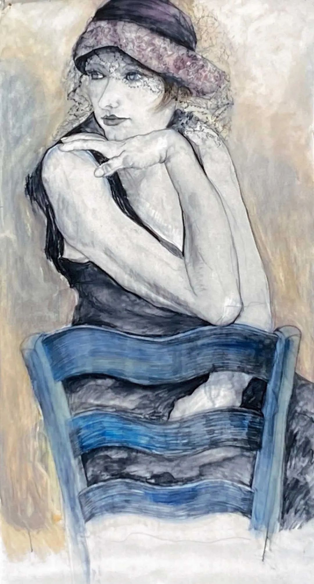 Contemporary Portrait Painting by Barbara Wasserman