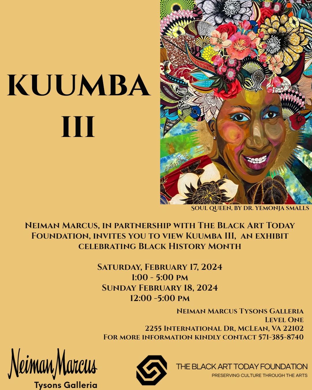 KUUMBA III Returns to Neiman Marcus Tysons Galleria