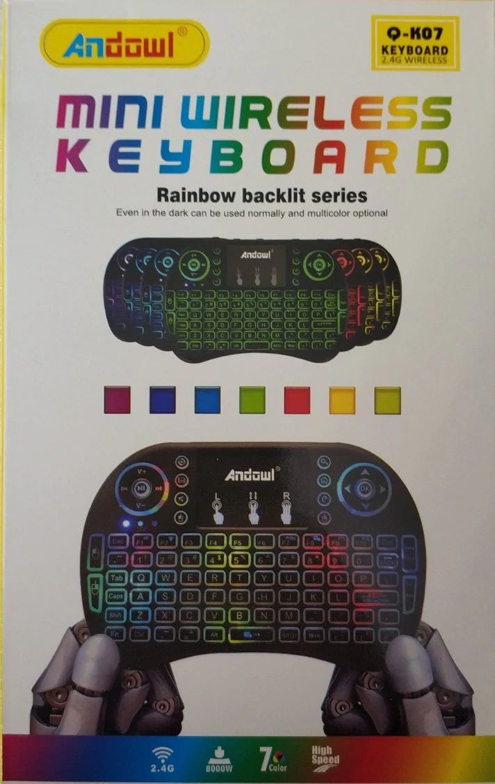 Andowl Q-K07 Wireless QWERTY Keyboard and Mouse Pad