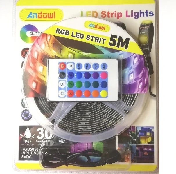 ANDOWL Q-DT50 RGB LED strip USB 5m with remote control