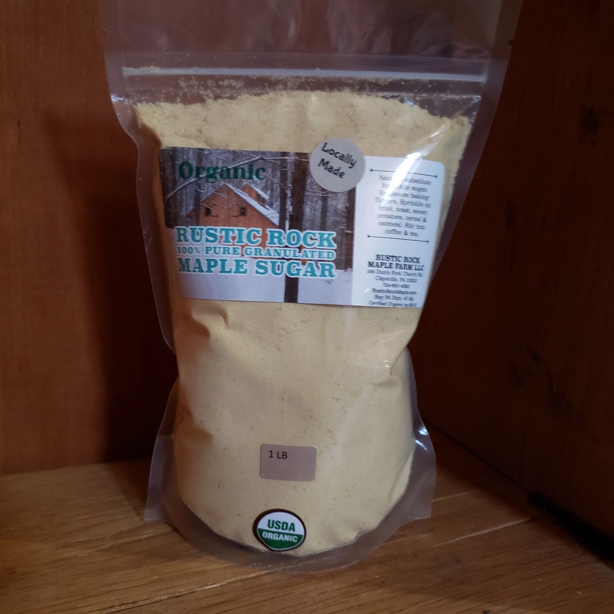 Organic 1 lb bag Granulated Maple Sugar
