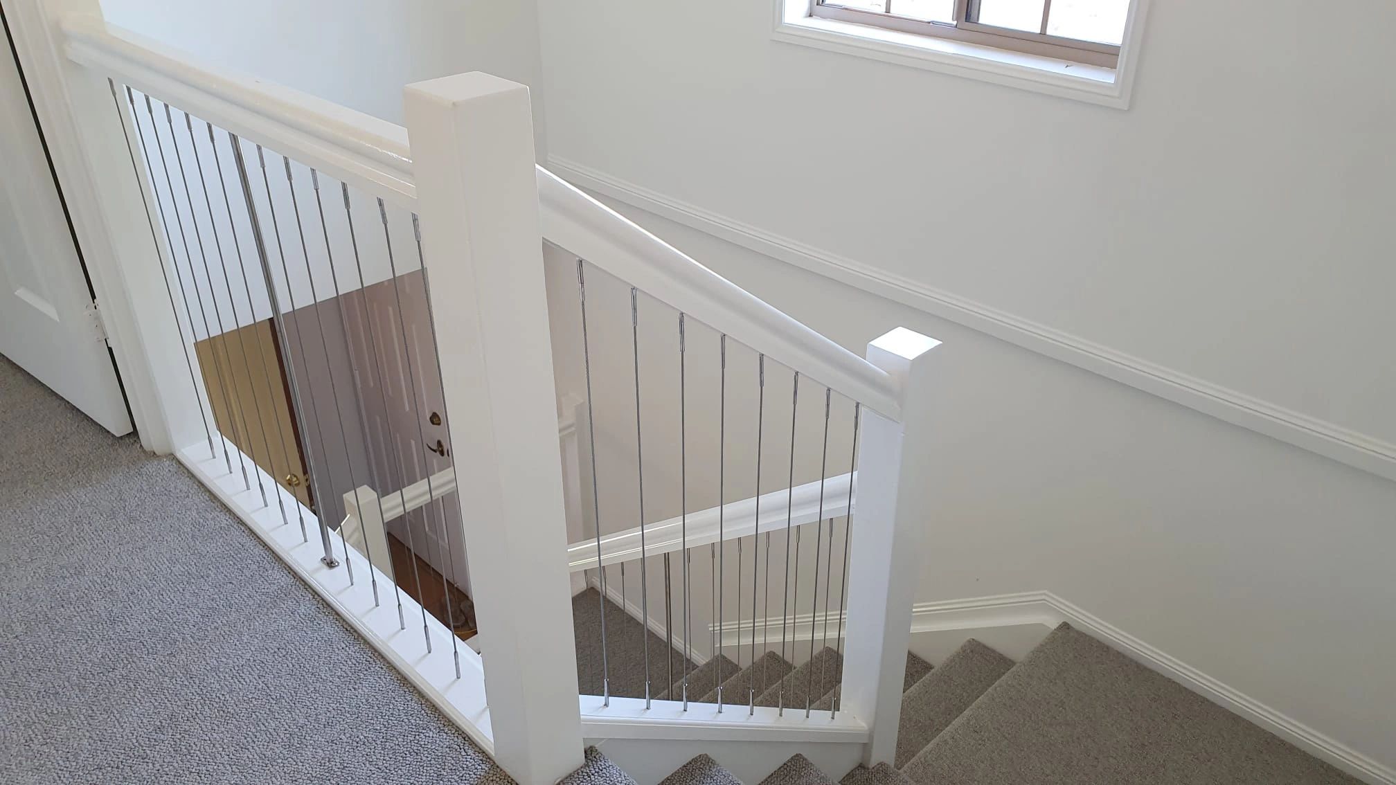 Vertical wire balustrade in Chapel Hill