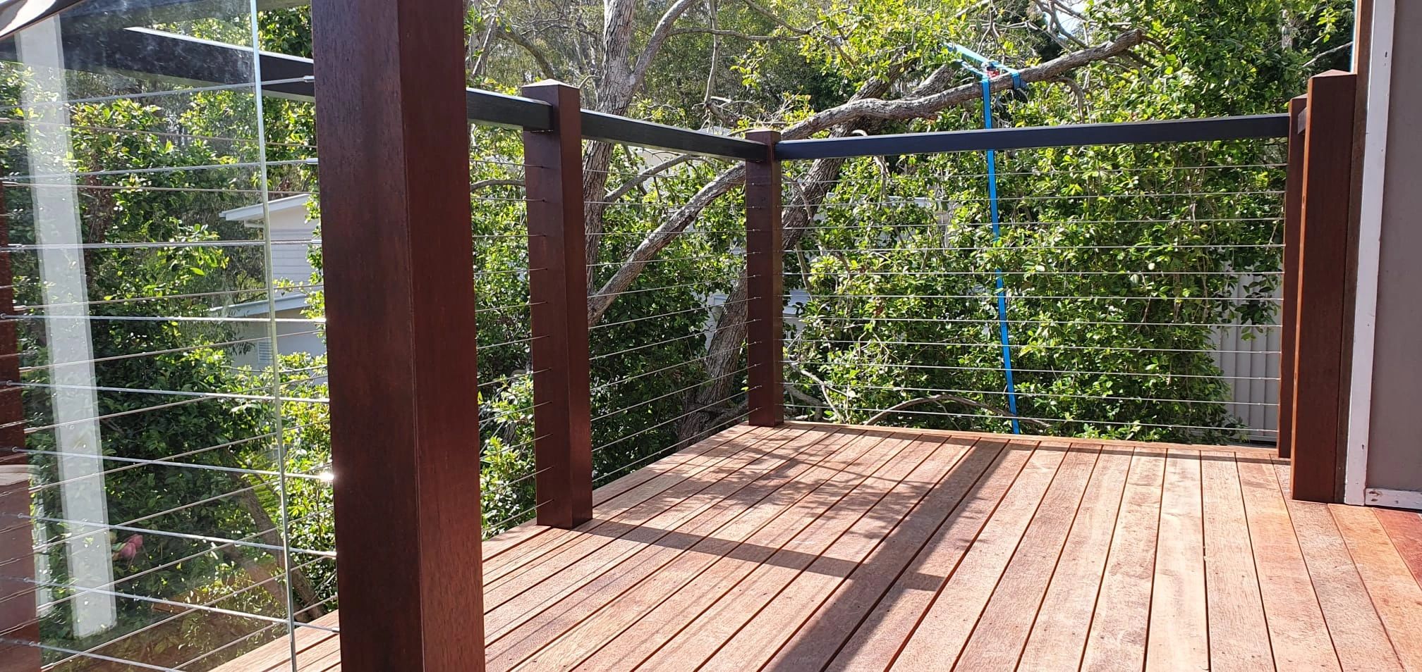 Timber wire balustrade in Bardon, Brisbane