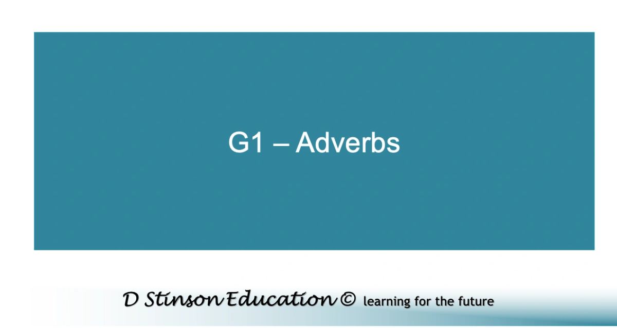 G1 - Adverbs