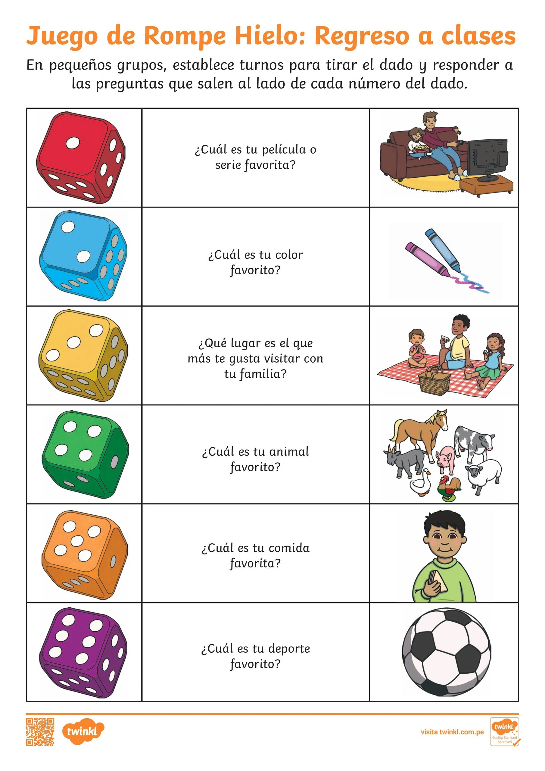 Juego de Rompe Hielo: Regreso a clases