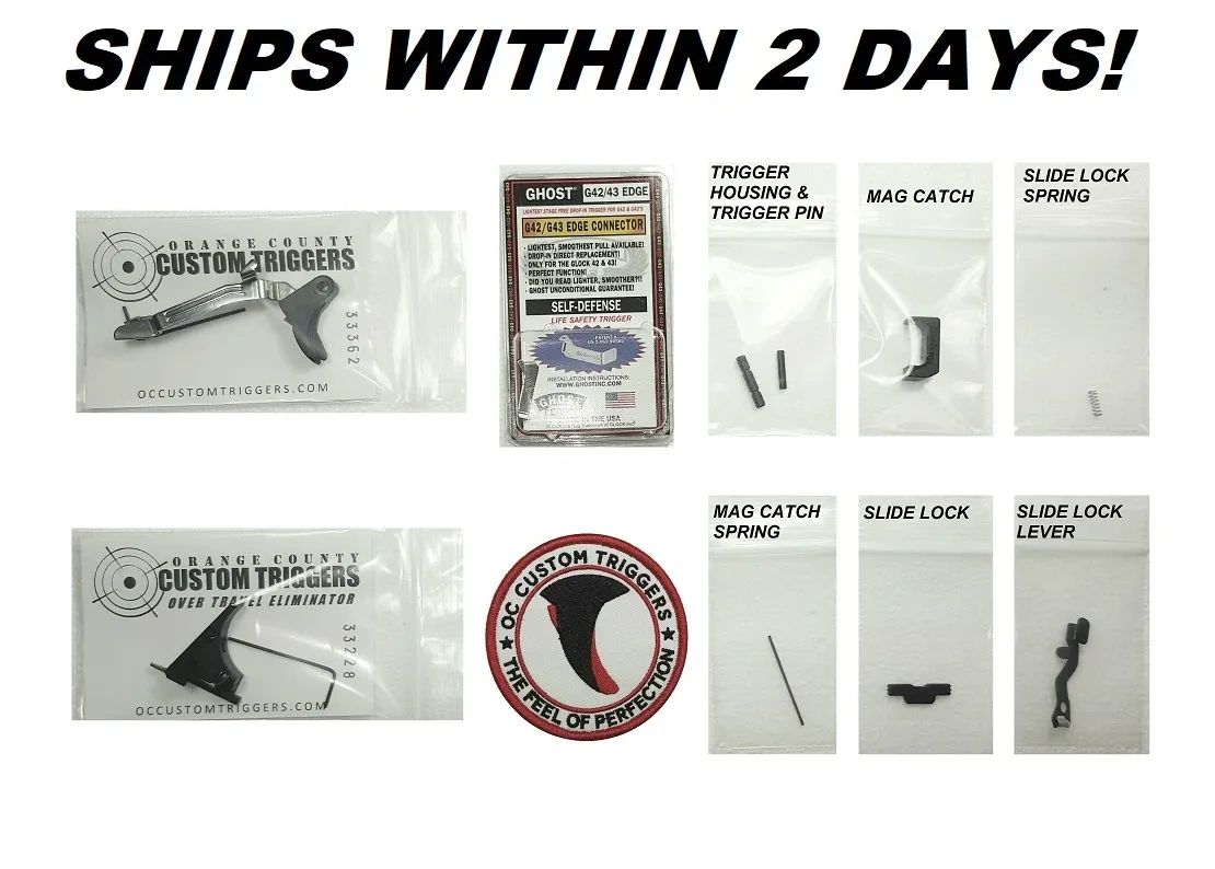 *OC CUSTOM TRIGGERS LOWER PARTS KIT FOR GLOCK 43 FITS SS80