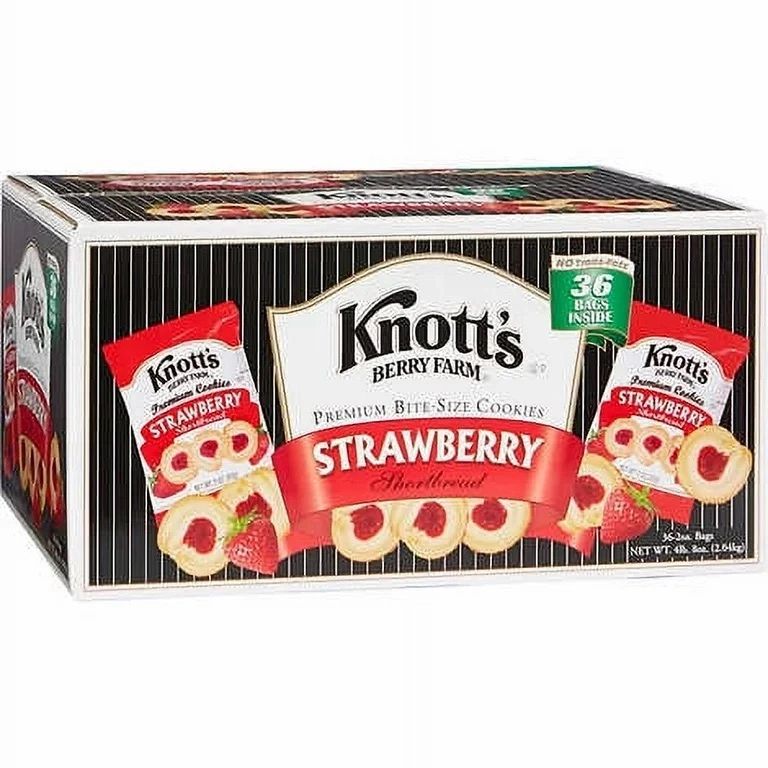Knott’s Berry Farm Bite-Size Cookies – Raspberry & Strawberry – 36 Pack ...