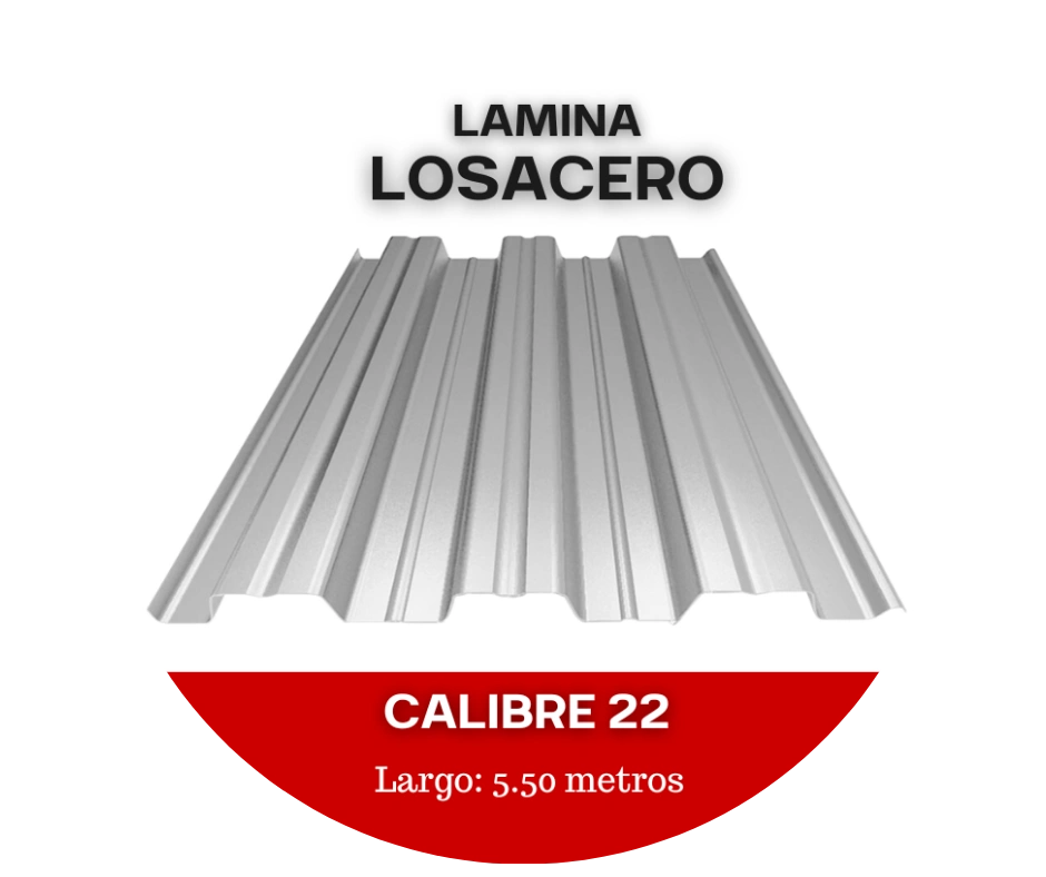 Lamina LOSACERO Calibre 22 Secc.25 a 5.50m