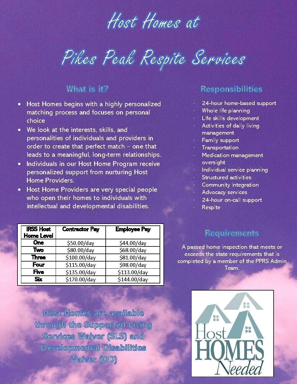 Host Homes Information