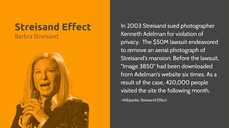 Censorship & The Streisand Effect