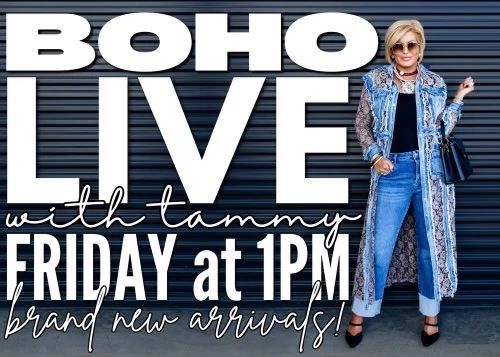 BOHO LIVE TOMORROW AT 1PM! DETAILS BELOW⭐️⬇️