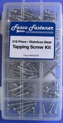 Tapping Screw Kit - Assorted Fasteners 216 Pieces - Multiple Parts and ...
